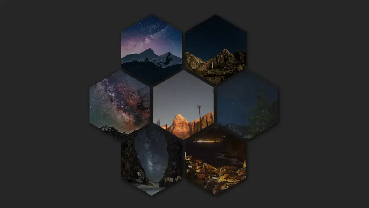 CSS Galleries - Hive Photo Gallery Grid example : CSS Mix