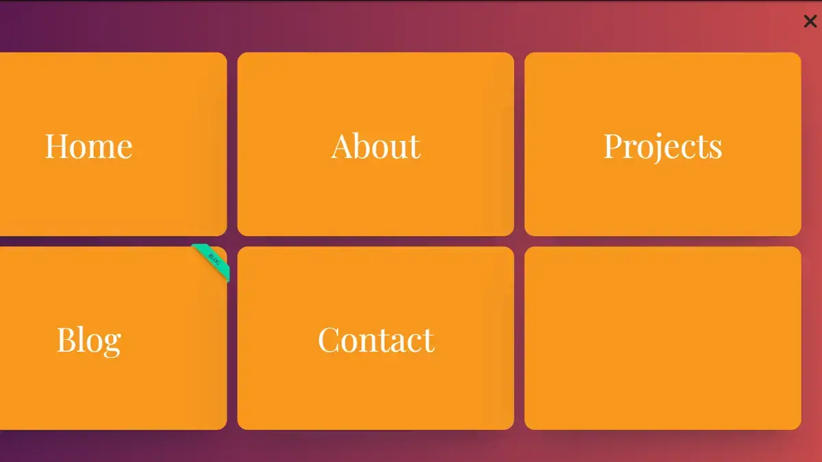 CSS Fullscreen Menus - Simple Full Screen Menu example : CSS Mix