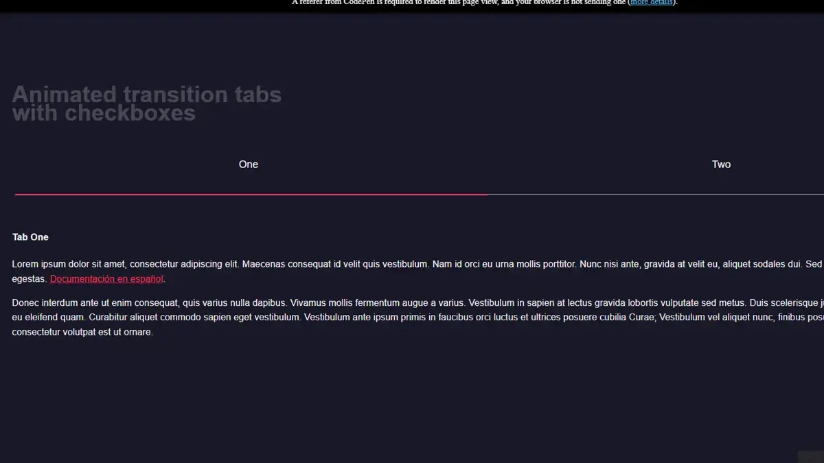 CSS Tabs - Animated Transition Tabs example : CSS Mix