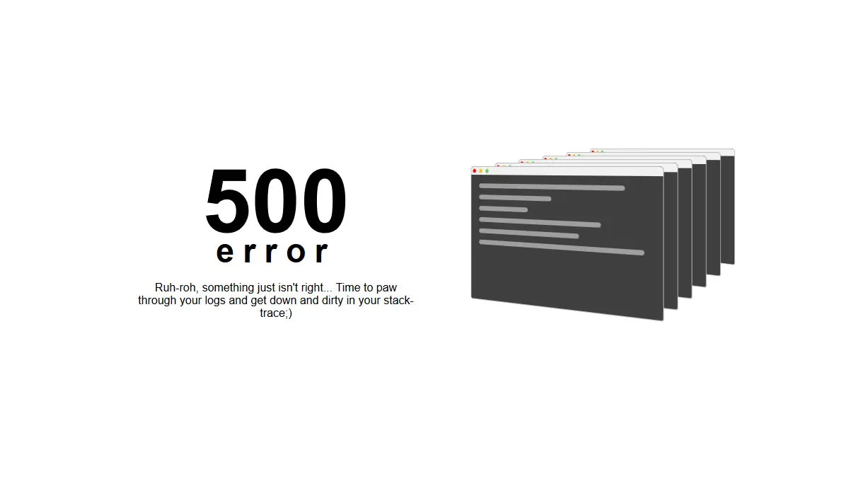 500 Error Page HTML Templates - 500 Error: Log File example : CSS Mix