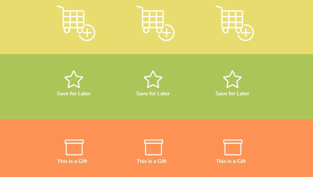 CSS Animation Examples - Animated Shopping Cart Icons example : CSS Mix