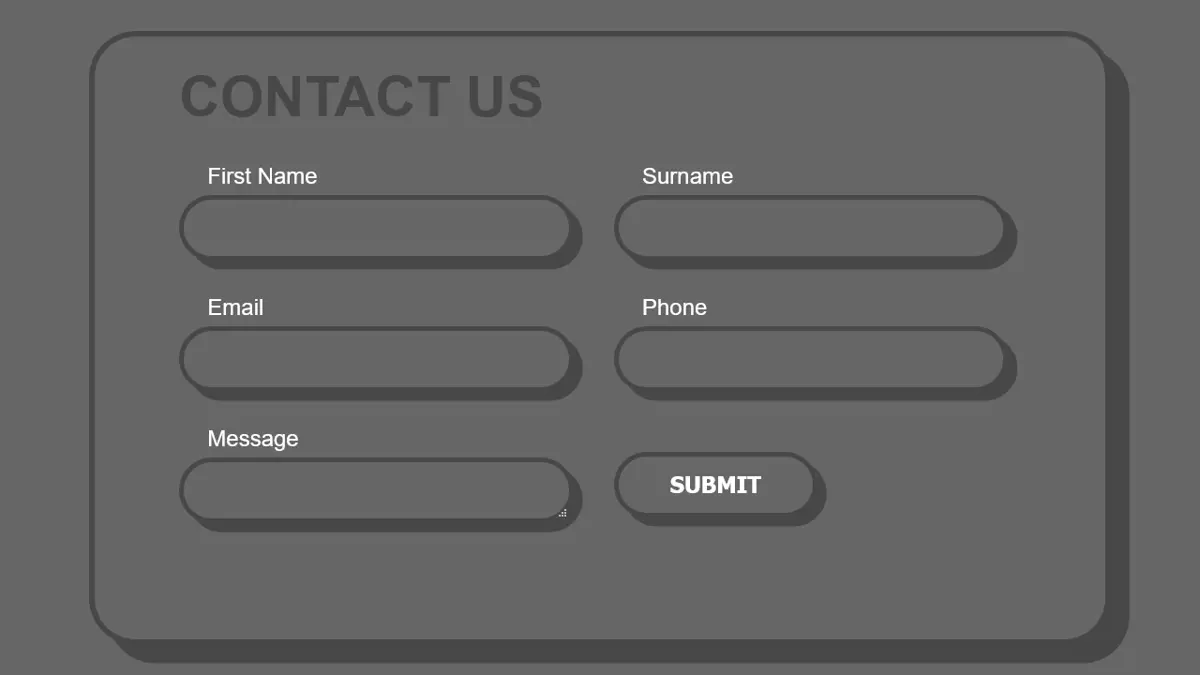 CSS Contact Forms - Border Form example : CSS Mix