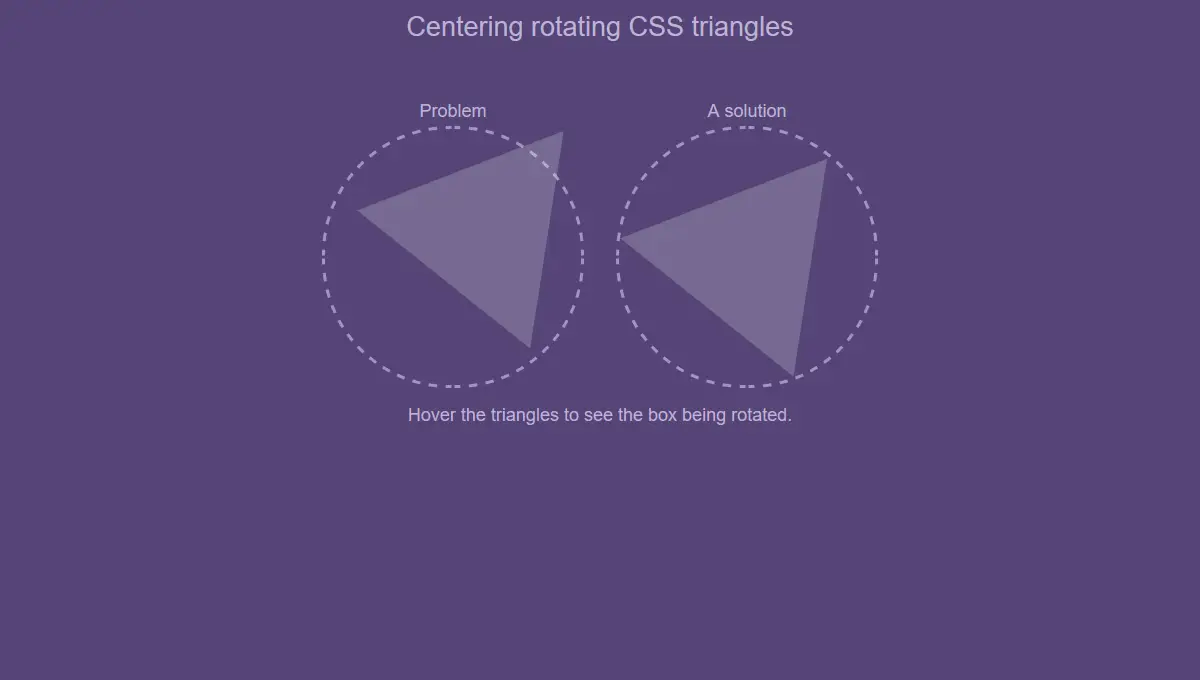 CSS Triangles - Centroid-Centred Css Triangle example : CSS Mix