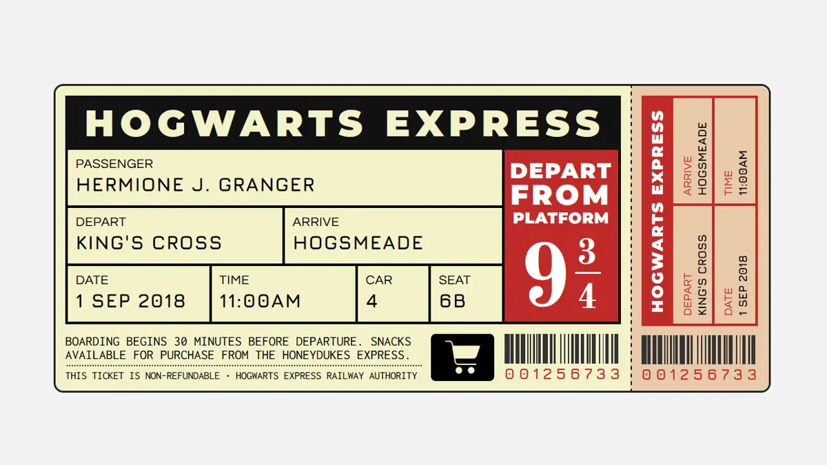 CSS Tickets - Css Grid: Train Ticket example : CSS Mix