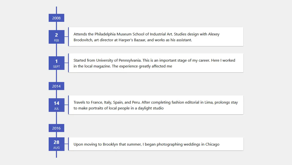 CSS Timelines - Css Timeline example : CSS Mix