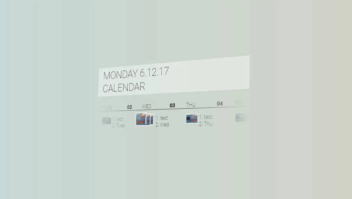 CSS Calendars - Fluent Design: Calendar example : CSS Mix
