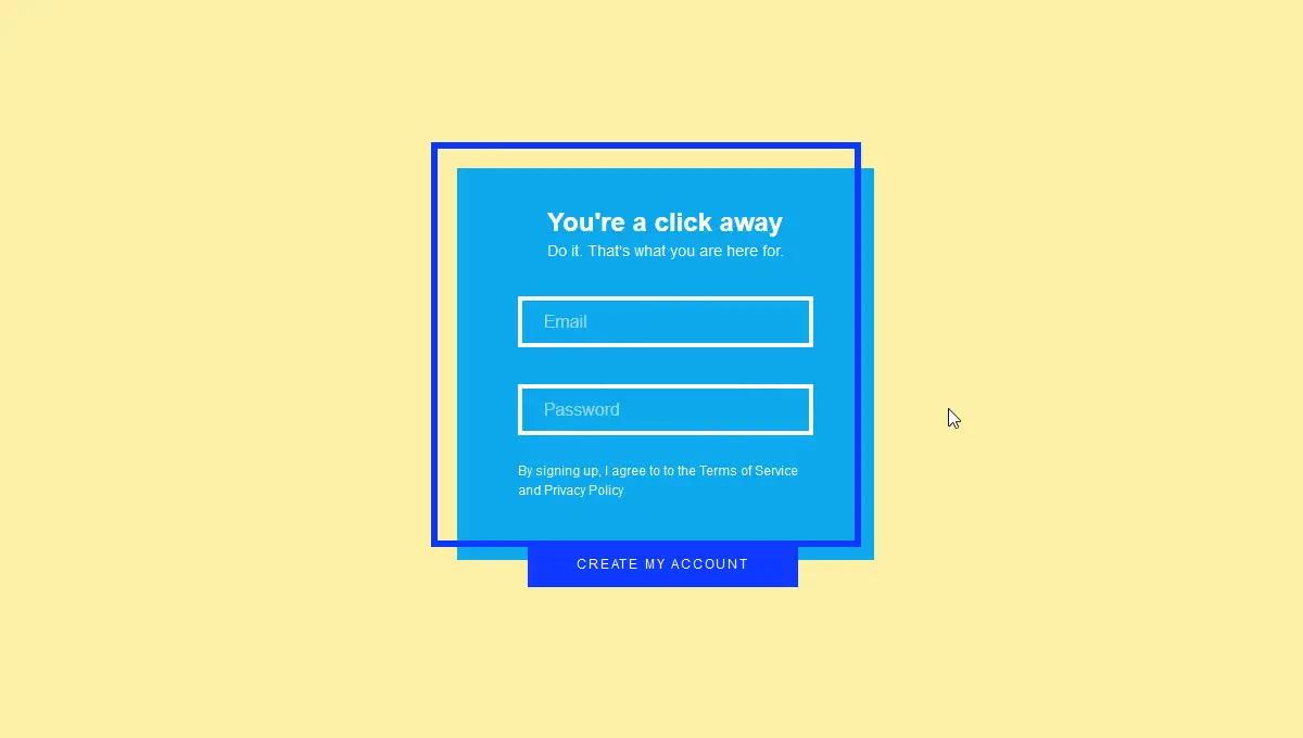 CSS Login / Registration Forms - Form Ui Animation example : CSS Mix