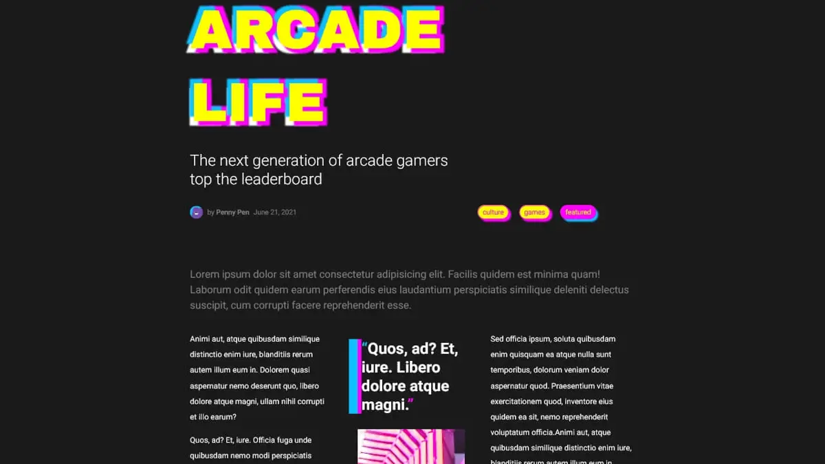 CSS Magazine Layouts - Magazine Layout example : CSS Mix