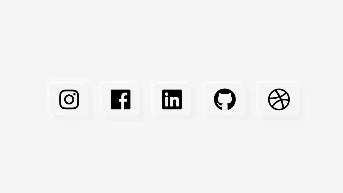 CSS Neumorphism Examples - Neumorphism - Animated Social Icons example ...
