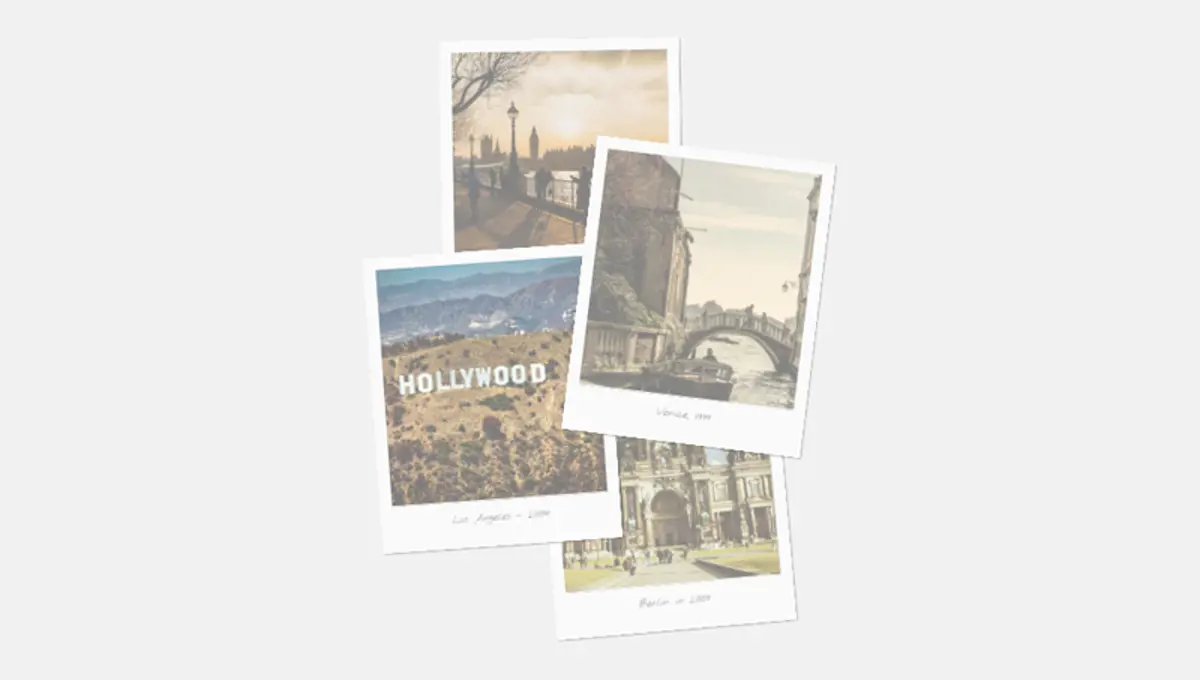 CSS Cards - Polaroid Memories Css Only example : CSS Mix