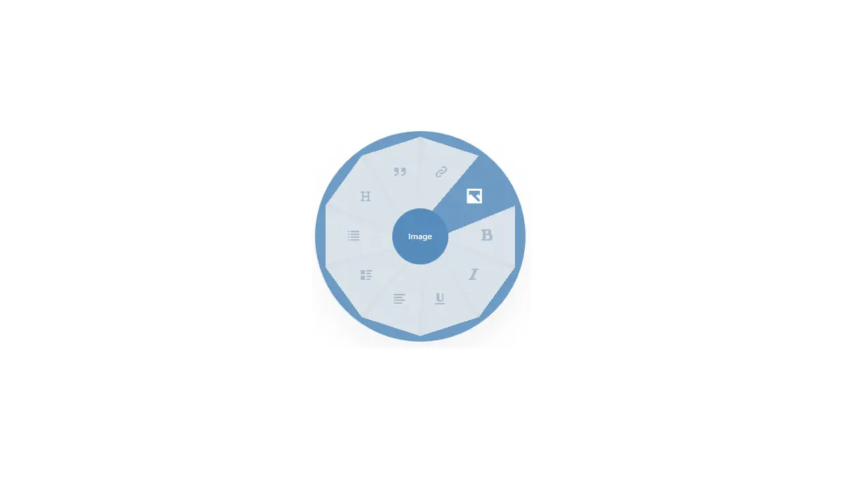 JavaScript Menus - Radial/Circular Menu Concept example : CSS Mix