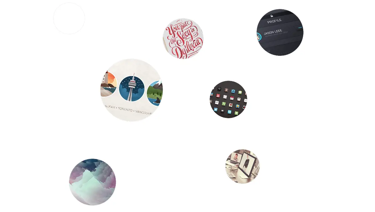 CSS Thumbnails - Rounded Thumbnails Portfolio example : CSS Mix