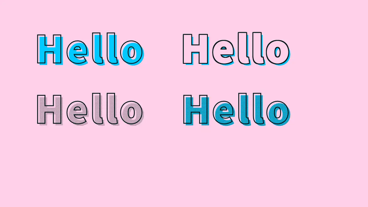 Css Text Effects Text Stroke Offset Shadow Example Css Mix 