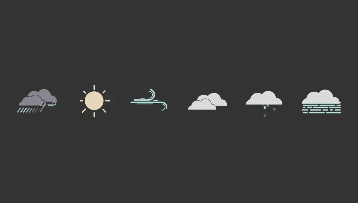 CSS Weather Icons - Weather Icons example : CSS Mix