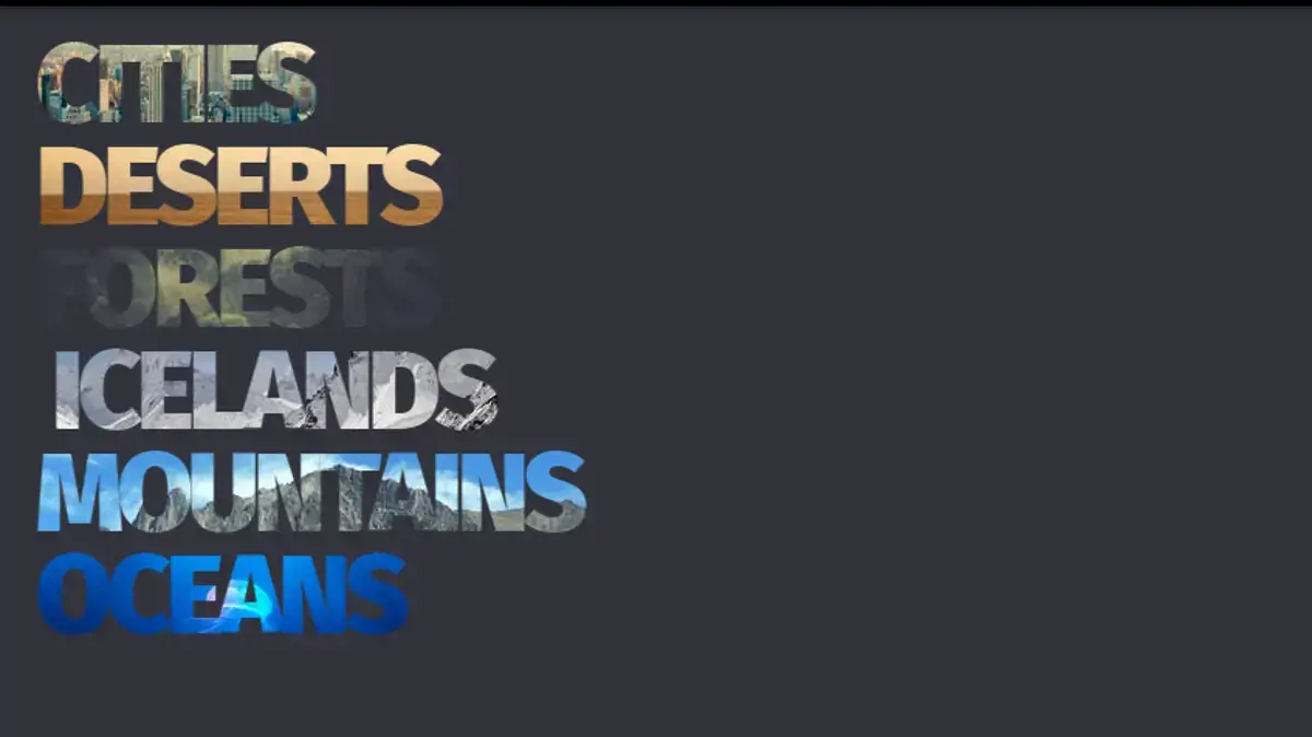 CSS background-clip Examples - Background-Clip Menu example : CSS Mix