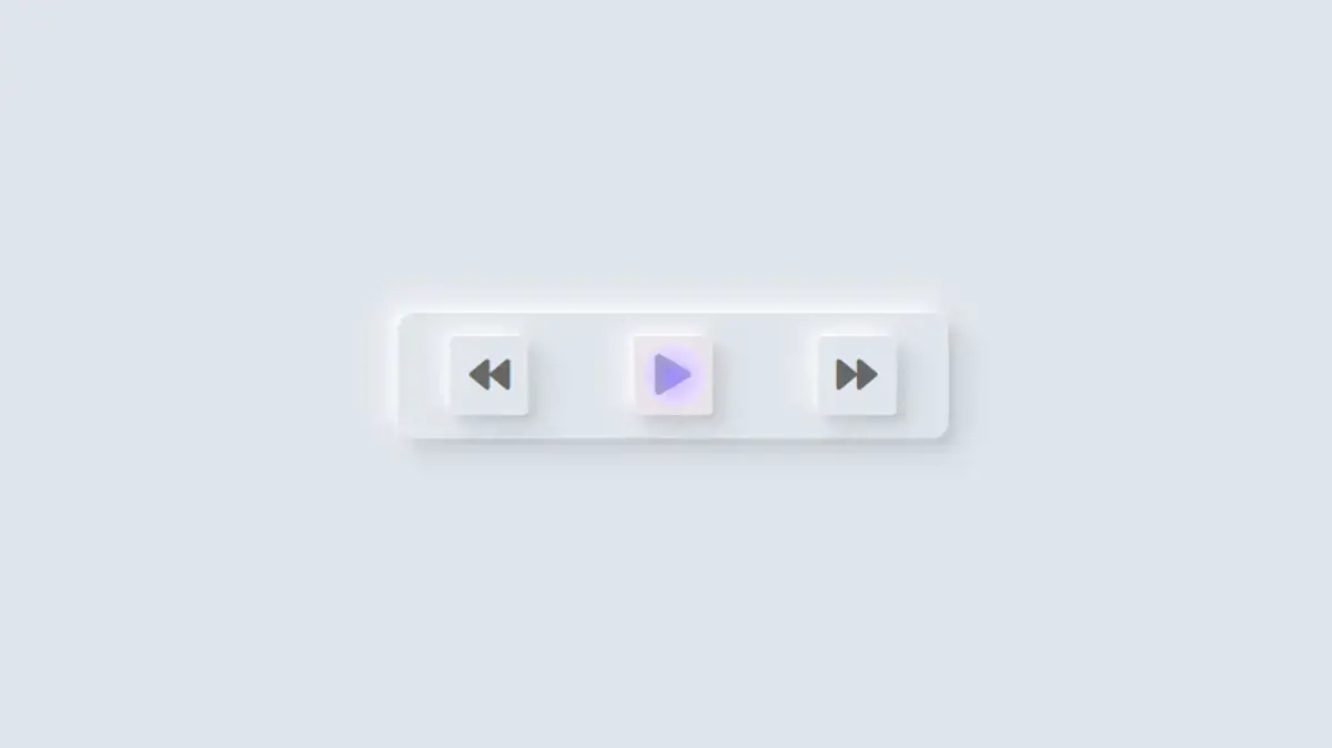 CSS Buttons - Neumorphism Play Button example : CSS Mix