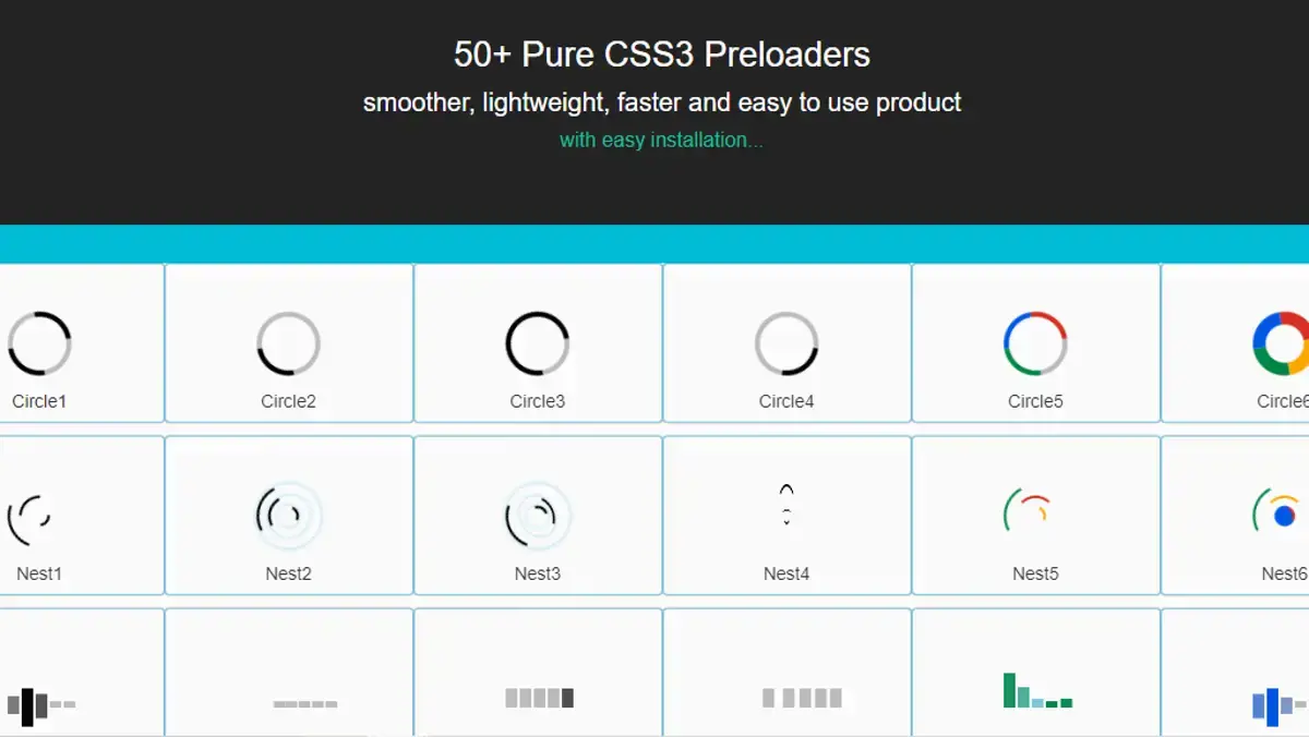 CSS Spinners - 50+ Pure Css3 Preloaders example : CSS Mix