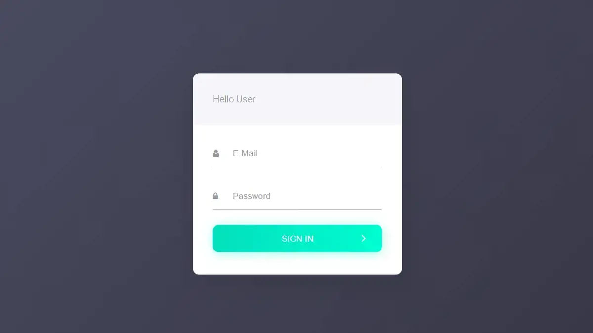jQuery Forms - Simple Animated Login Form example : CSS Mix