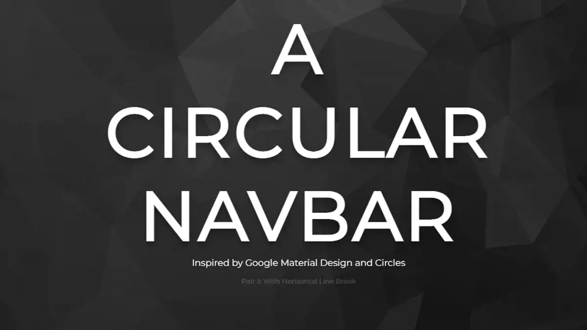 CSS Circle Menus - Circular Navbar example : CSS Mix