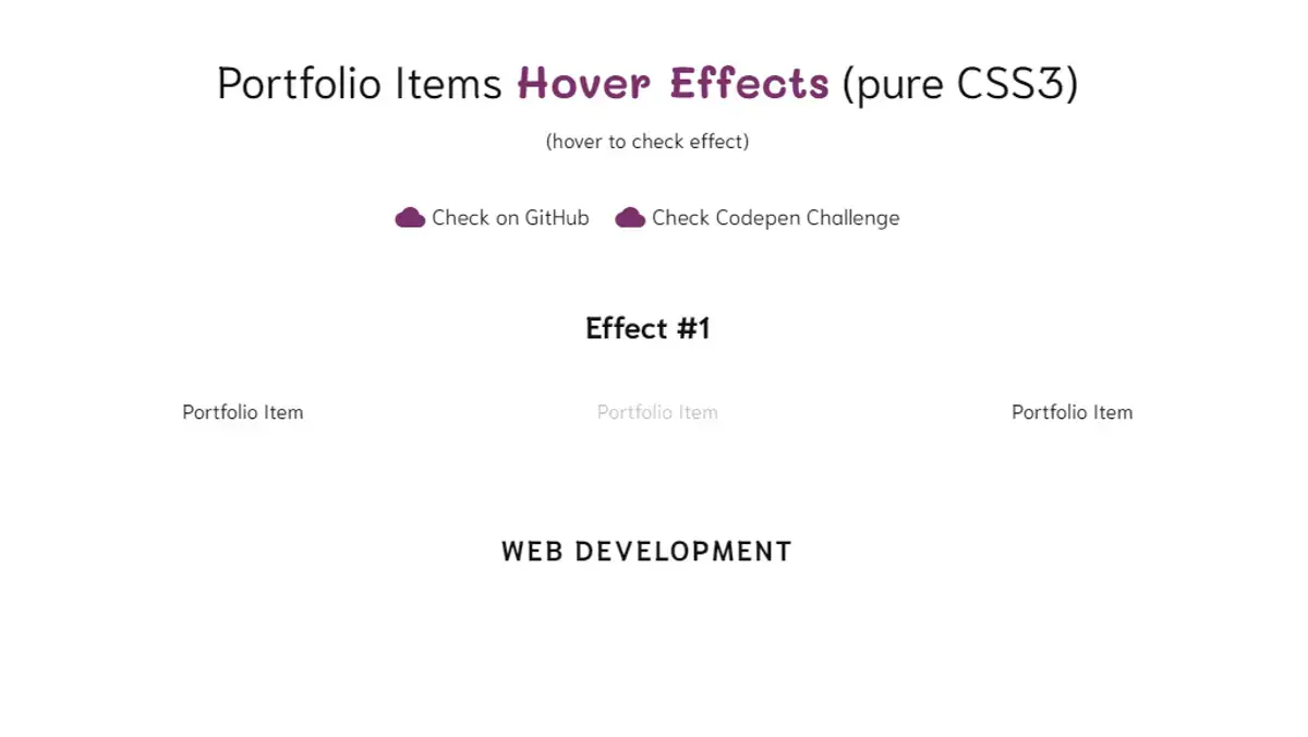 CSS Image Effects - Portfolio Items With Five Transition Effects ...