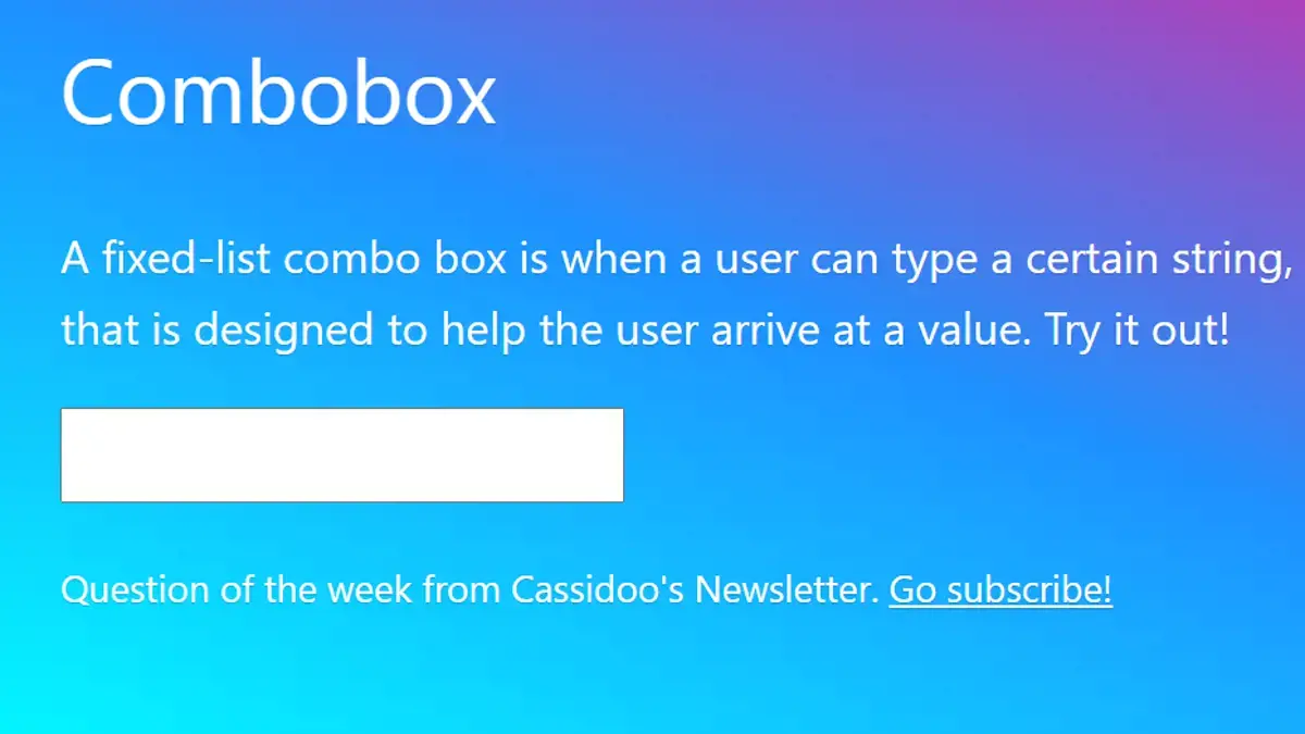 CSS Input Text - Combobox example : CSS Mix