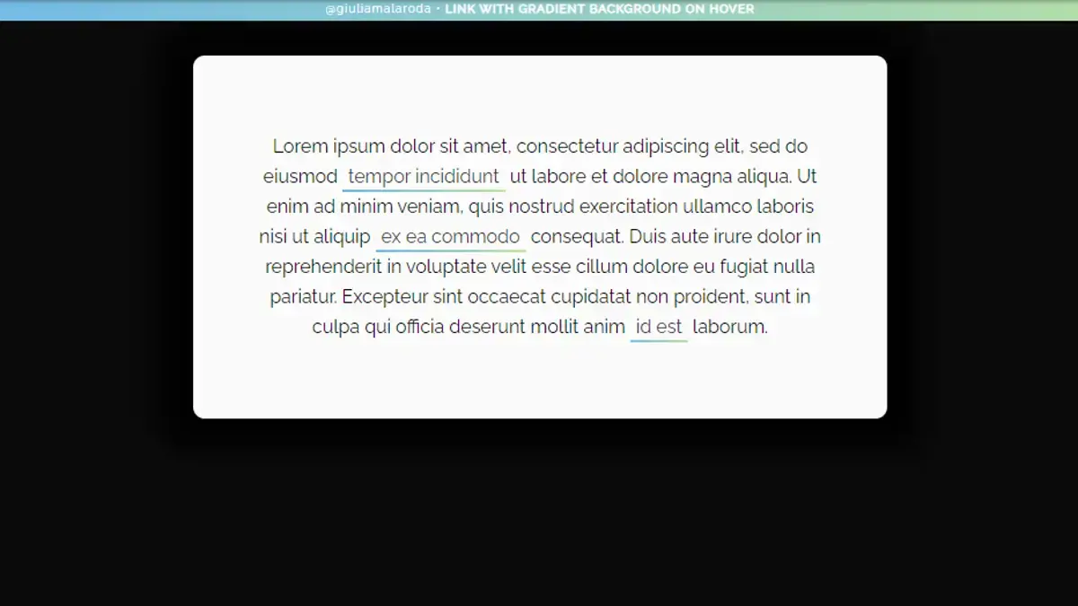 Css Link Hover Effects Link With Gradient Background Example Css Mix