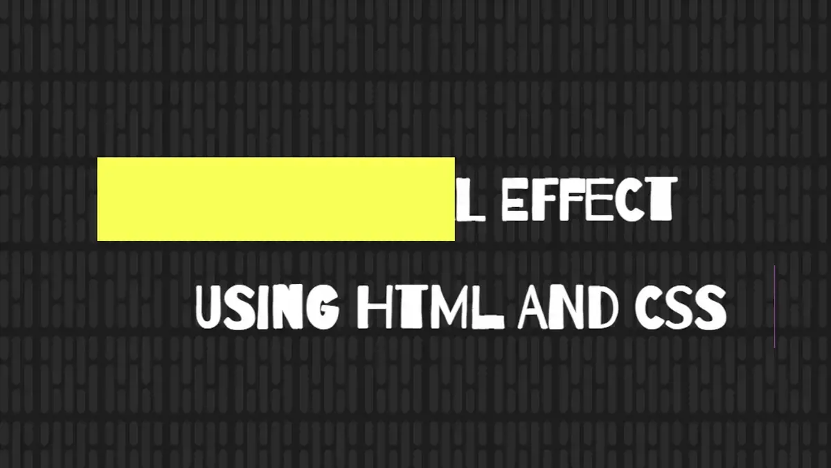 Css Reveal Animations Block Reveal Effect Html And Css Example Css Mix