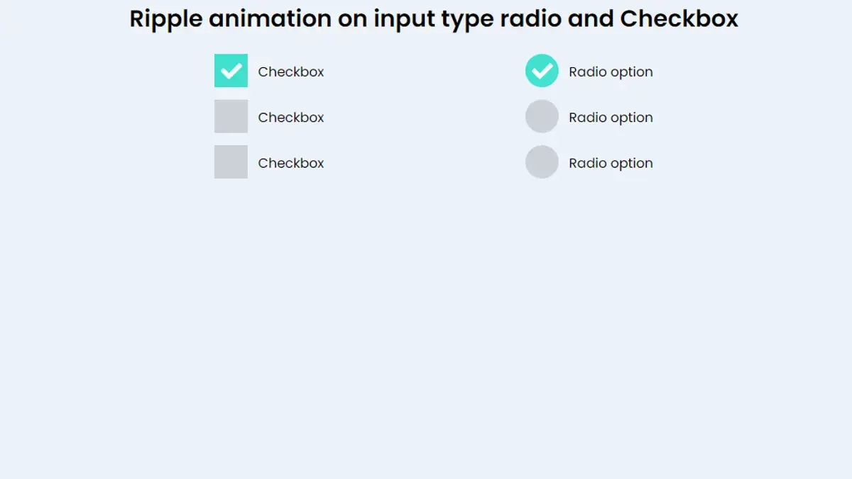 Css Ripple Effects Ripple Animation On Input Type Radio And Checkbox Example Css Mix