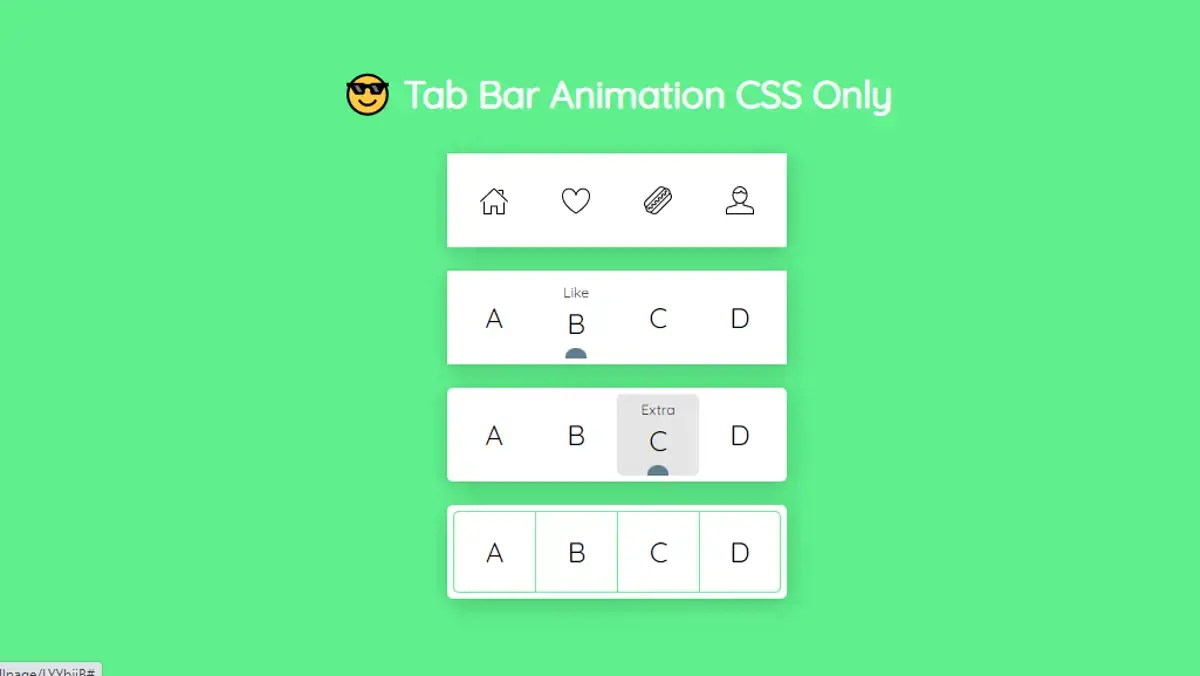 CSS Tab Bars - Tab Bar Animation Css Only example : CSS Mix CSS Tab Bars - Tab Bar Animation Css Only example : CSS Mix