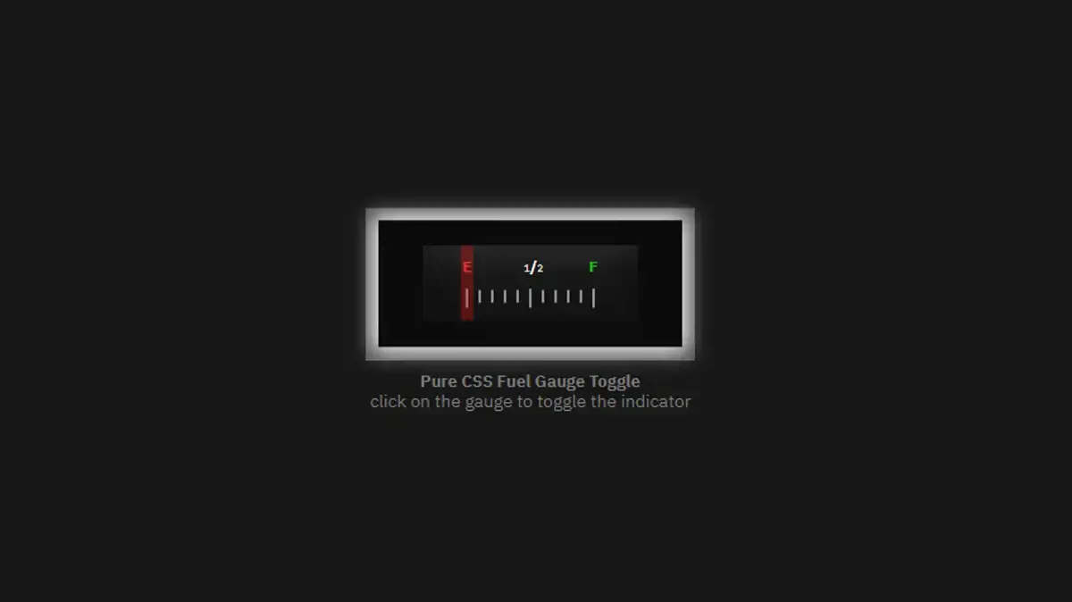 CSS Toggle Switches - Pure Css Fuel Gauge Toggle example : CSS Mix CSS Toggle Switches - Pure Css Fuel Gauge Toggle example : CSS Mix
