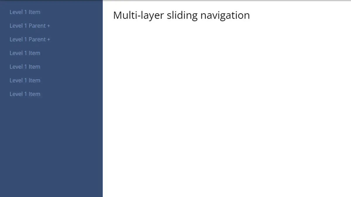 jQuery Sliding Menus - Multi-Layer Sliding Navigation example : CSS Mix jQuery Sliding Menus - Multi-Layer Sliding Navigation example : CSS Mix