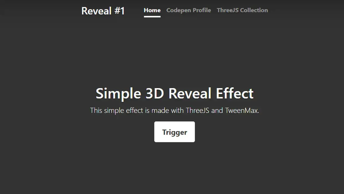 Three JS Examples - Page Reveal Effect example : CSS Mix